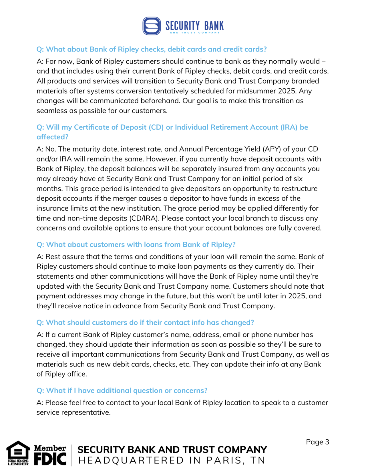 Welcome | Security Bank