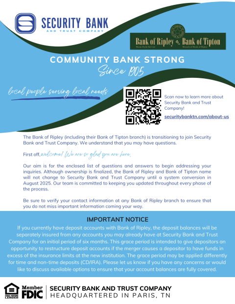 Welcome | Security Bank